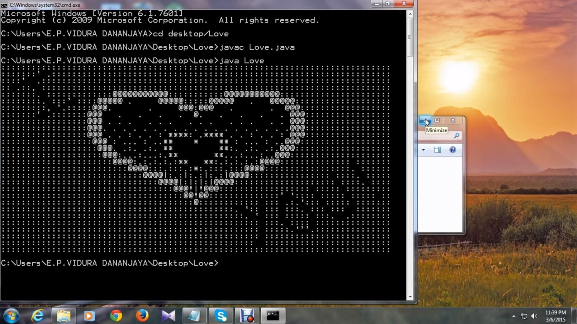 How To Say I Love You Using A Simple Java Program